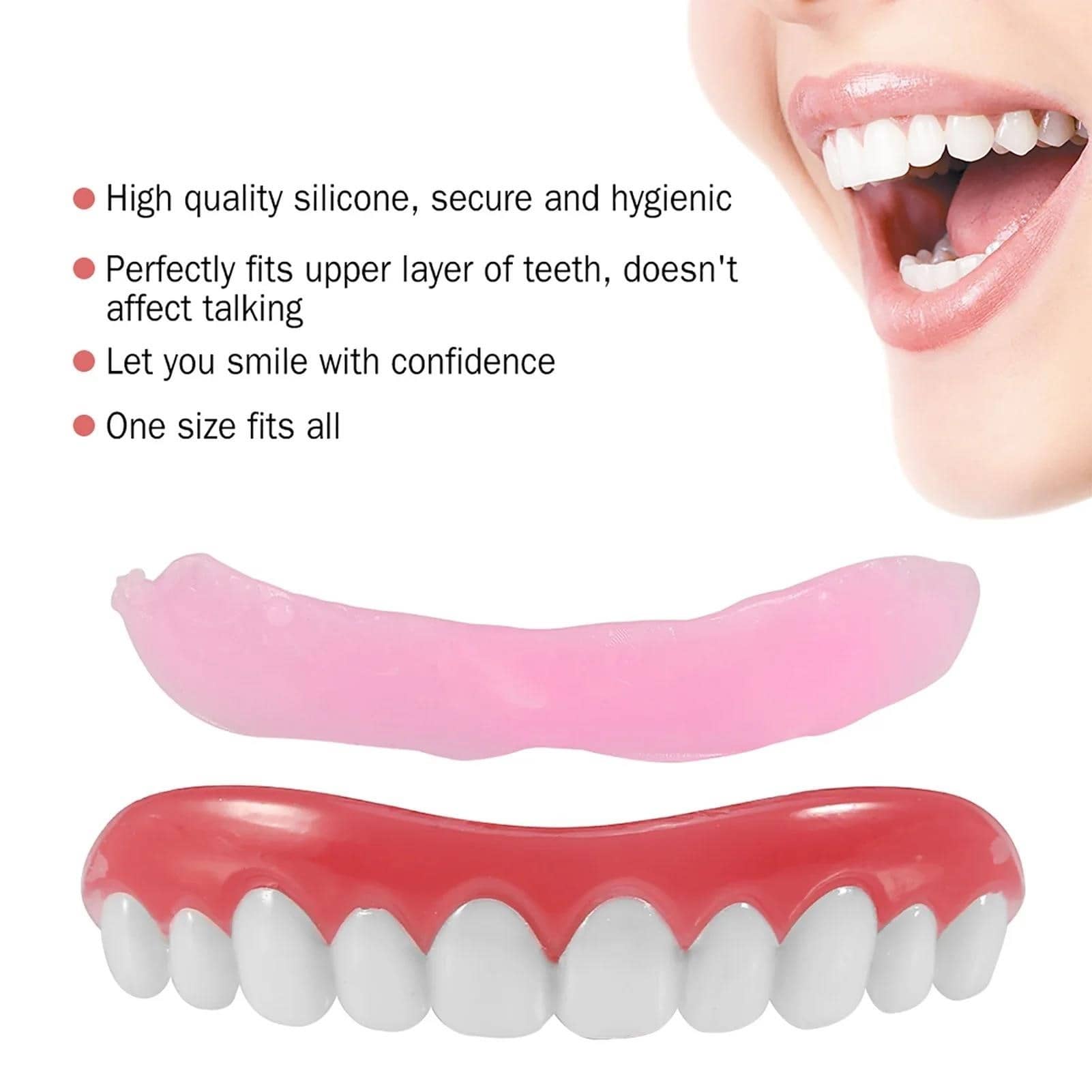 Silikonski lažni zubi Perfect Laugh Veneers Proteze Gornji donji ...