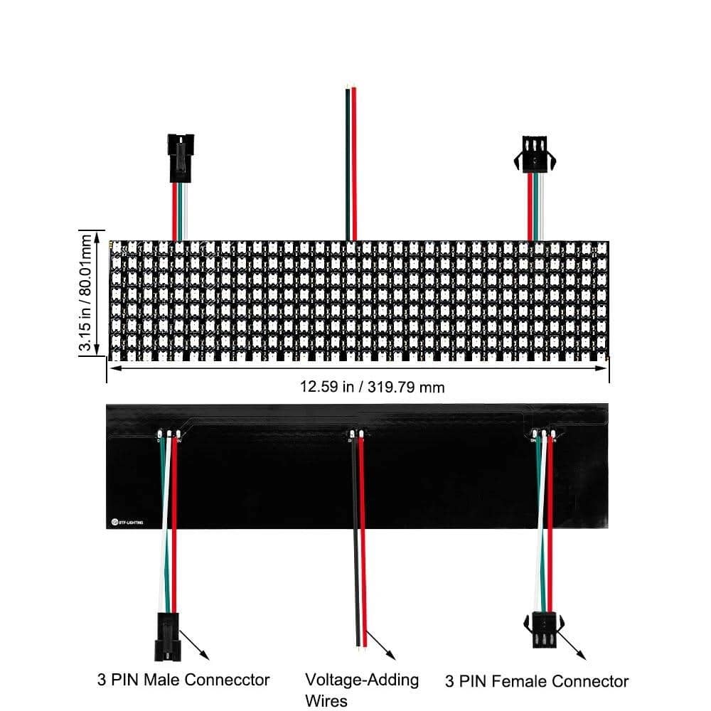 WS2812B RGB Fleksibilni Pixel Led modul Panel 8x8/16x16/8x32 Matrični ...